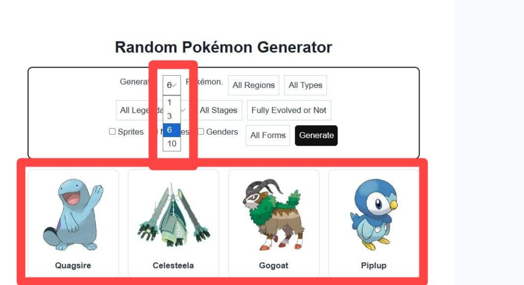 - Random Pokemon Generator