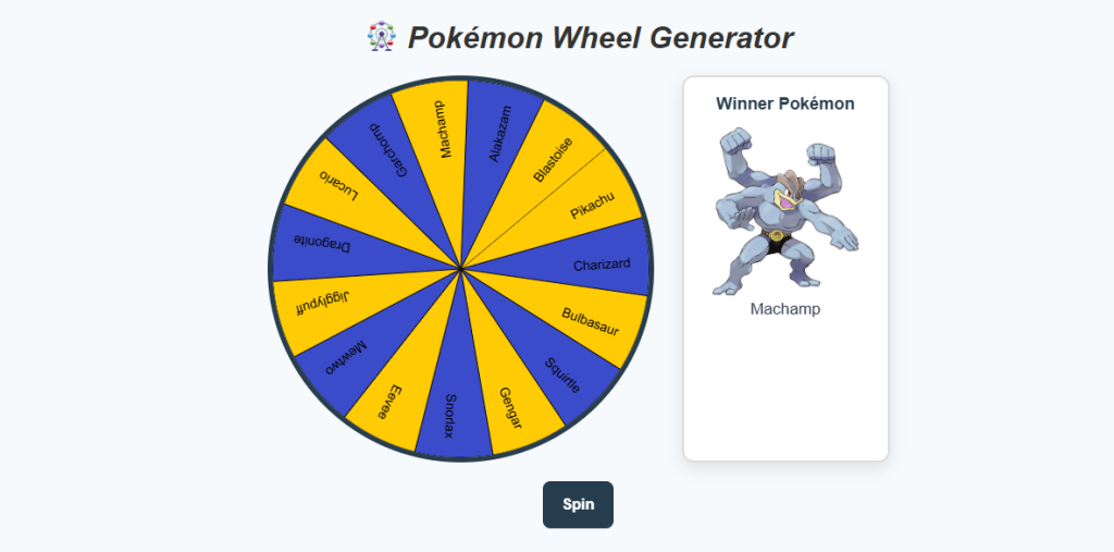Pokemon wheel generator - Random Pokemon Generator