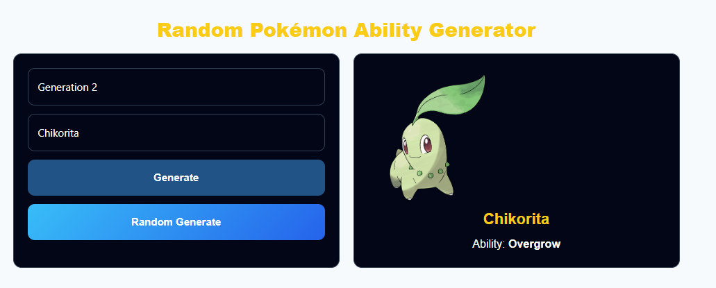 Random pokemon ability generator - Random Pokemon Generator