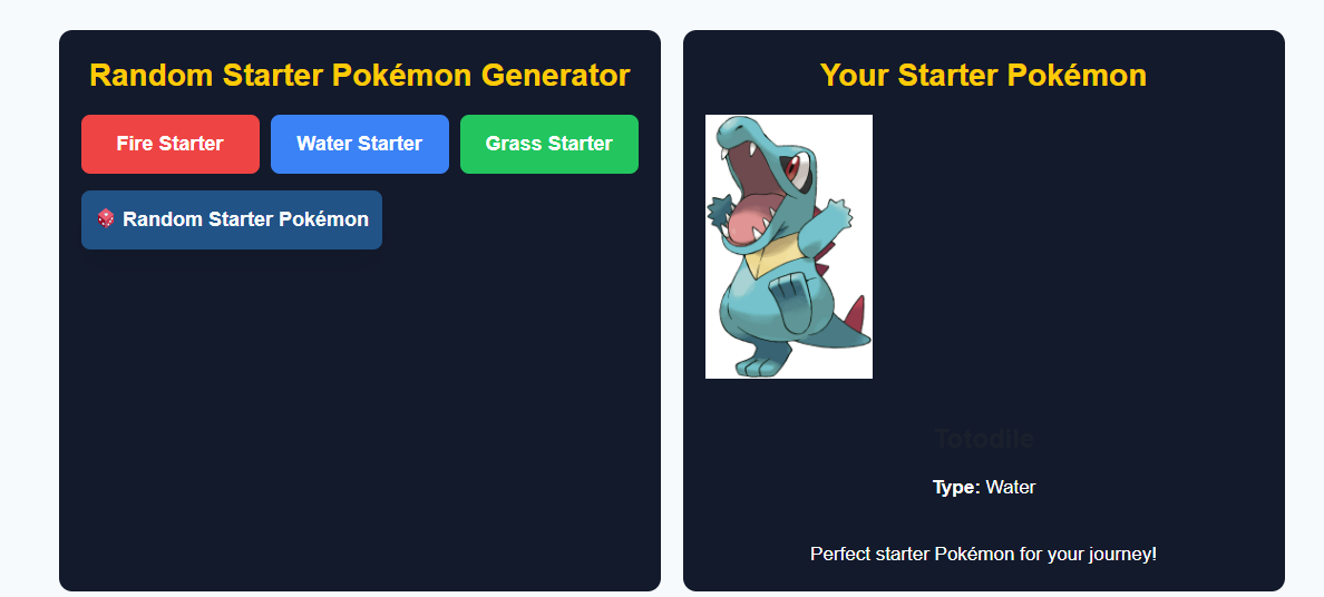 Random starter pokemon generator - Random Pokemon Generator
